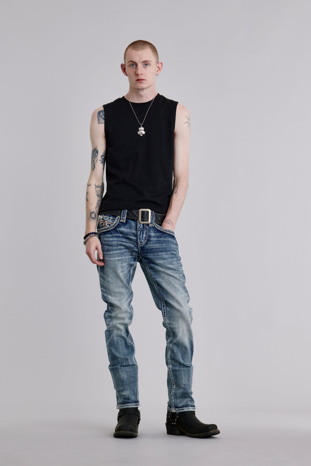 Elijah Straight Jeans | Medium Wash | Rock Revival